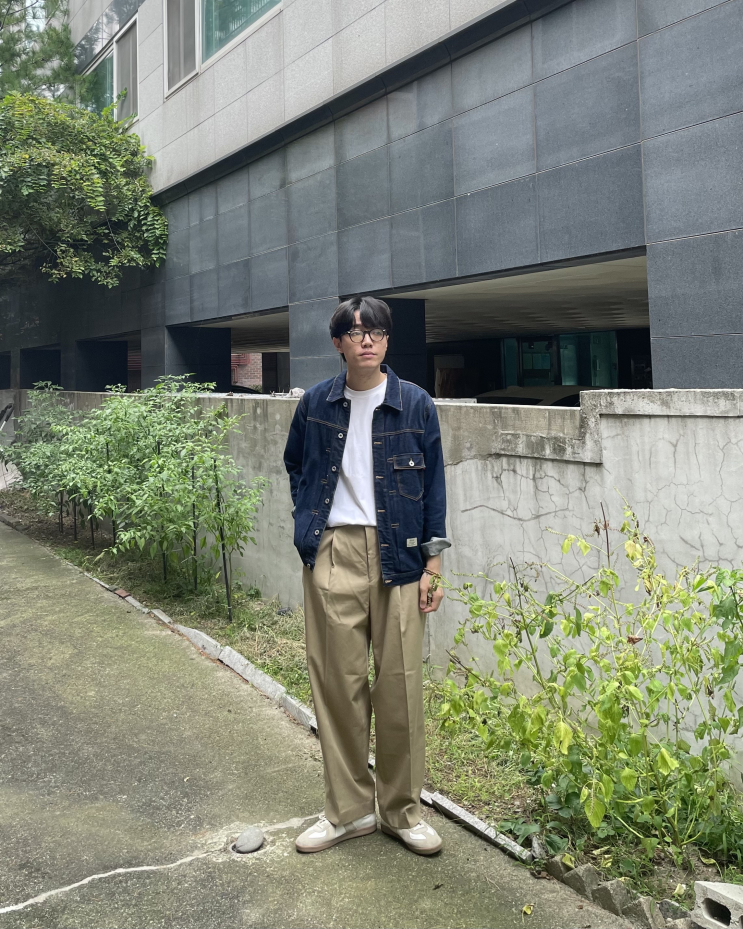 아르반 와이드 치노팬츠 후기 및 남자 베이지 면바지 코디 네이버 블로그