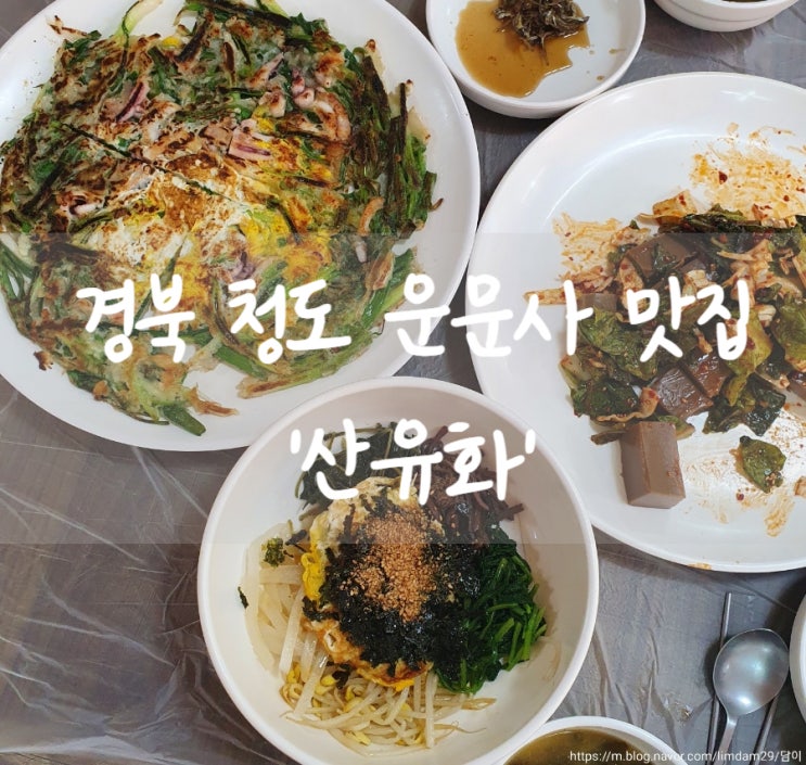 청도 운문사 맛집 비빔밥 해물파전 도토리묵이 맛있는 산유화 네이버 블로그