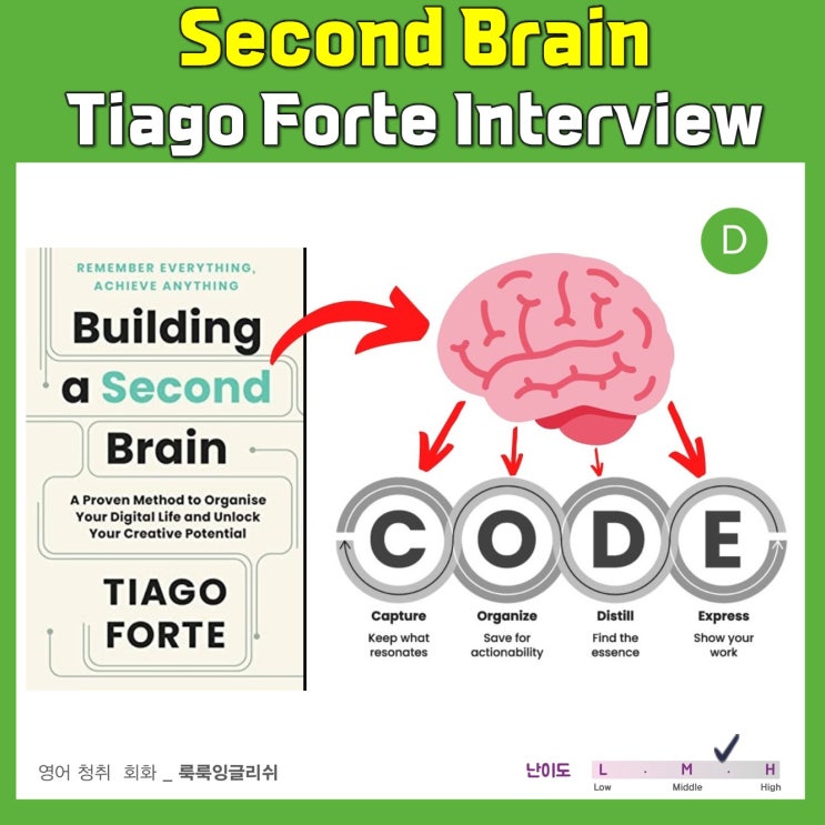 [영어듣기] Second Brain_Tiago Forte Interview ||중상급 영어 : 네이버 블로그