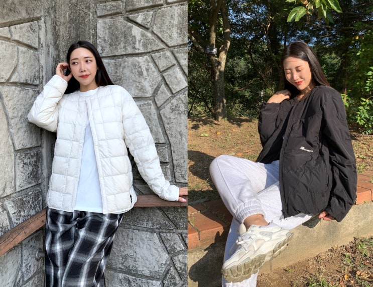 뉴발란스 경량패딩 속 여자패딩 2종 비교 And 코디 추천 해볼게요 네이버 블로그
