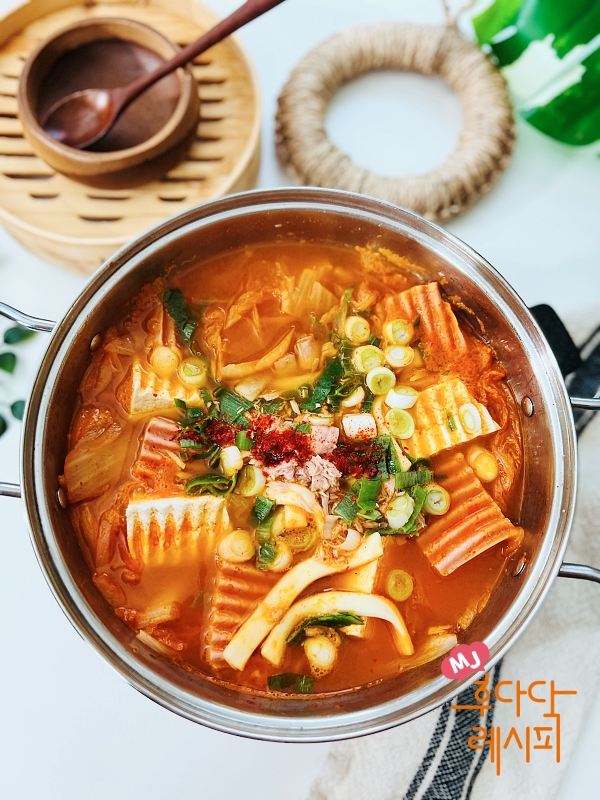 백종원 참치 김치찌개 맛있게 끓이는법 스팸 두부 김치찌개 레시피 네이버 블로그