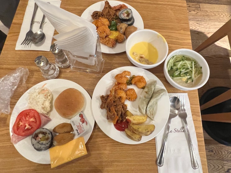 부산크라운하버호텔 저렴한 가성비 뷔페 라 스뗄라 네이버 블로그