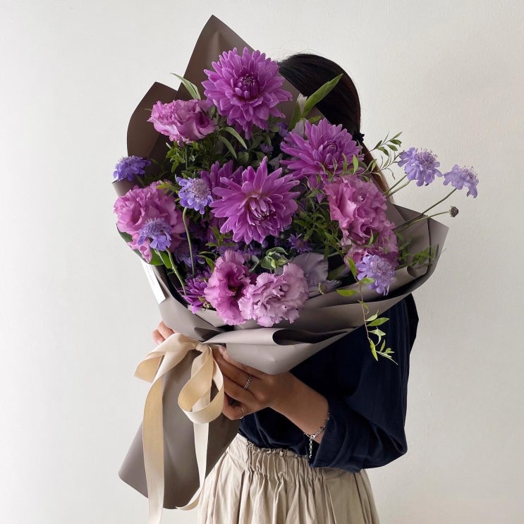 [ 꽃다발 ] 보라색 다알리아 믹스 꽃다발 :: 더루즈플라워 : 네이버 블로그
