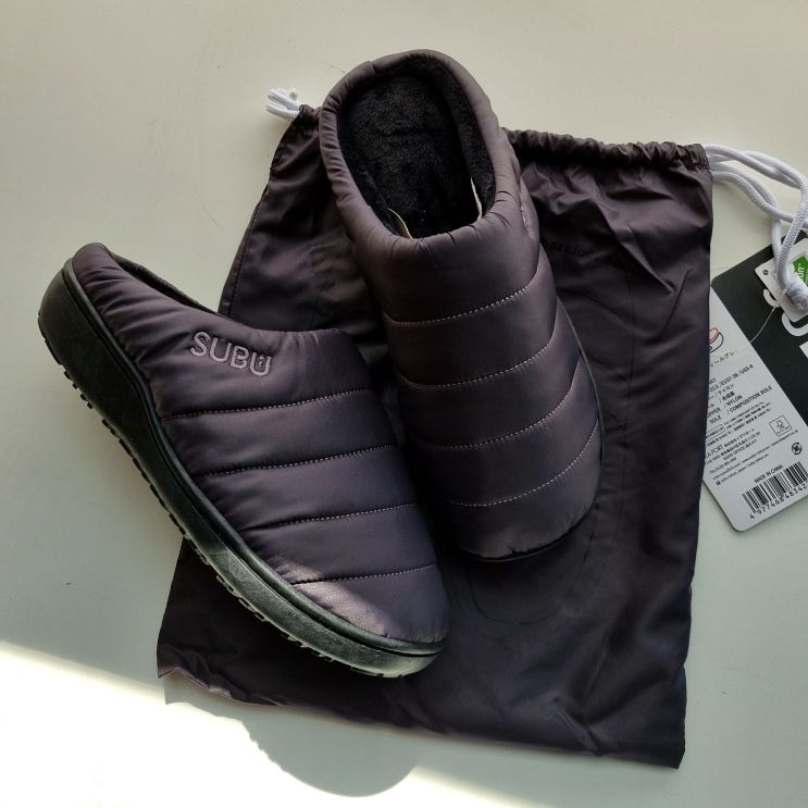 [SUBU] 수부 22FW 당일발송 패딩 털 슬리퍼 방한 다운 겨울 실내화 스틸 그레이 : 네이버 블로그