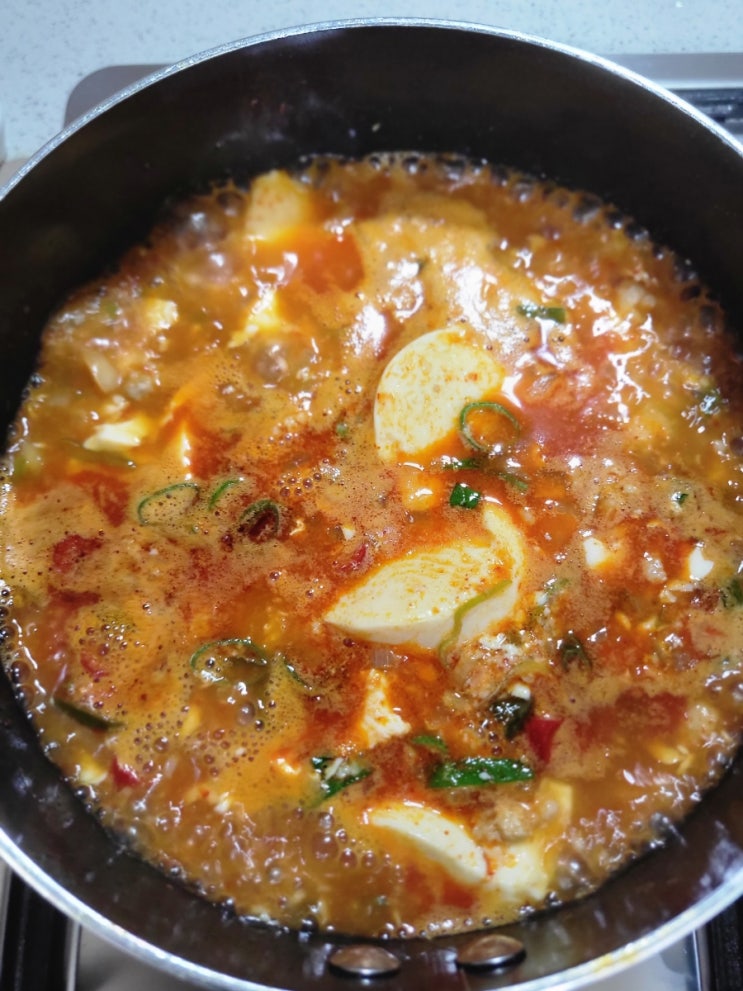 백종원 순두부찌개 만드는 법 고추기름 순두부요리 양념장 따로 만들지 않고 끓이는 법 네이버 블로그