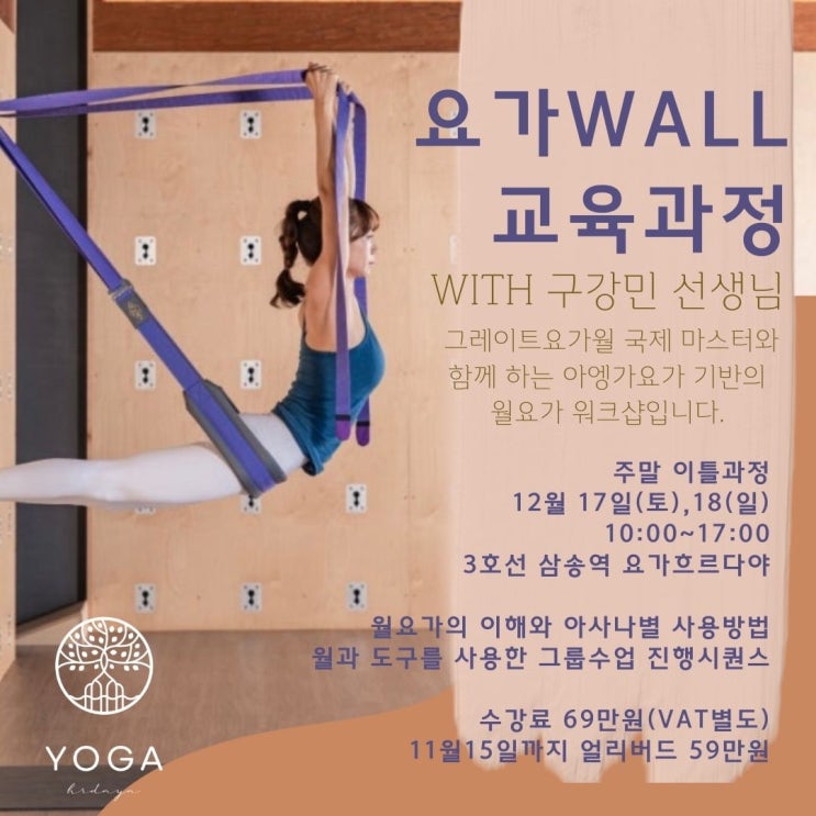 Wall요가 교육과정 월요가 요가월 자격과정 안내 네이버 블로그