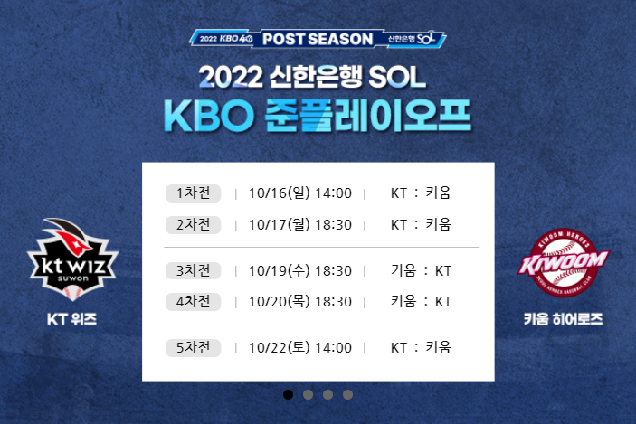 2022 KBO 포스트시즌 준플레이오프1차전 10월 16일 KT 엄상백 키움 안우진 선발투수 예고 : 네이버 블로그