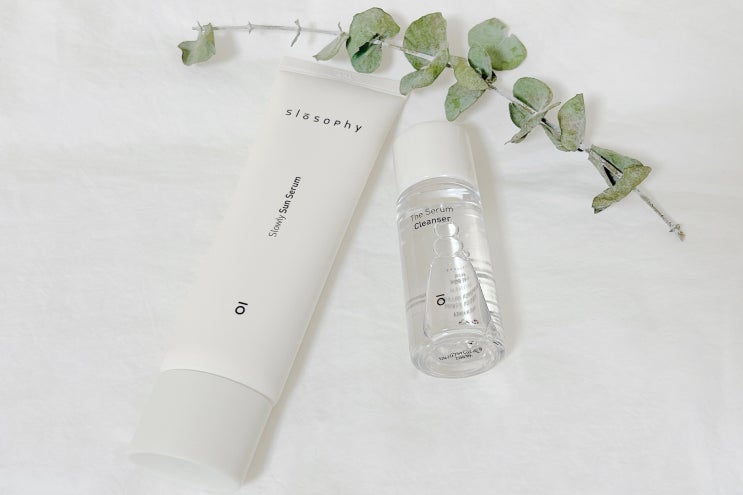 친환경 비건 스킨케어 브랜드 슬로소피의 슬로우리 선 세럼 더 세럼 클렌저 후기 네이버 블로그