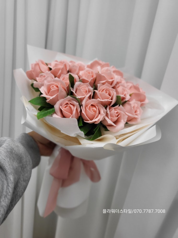 비누꽃다발 베이비핑크 25송이생일축하꽃다발은은한 비누꽃향을 느낄 수 있어요 일산주엽동꽃집플라워더스타일 네이버 블로그