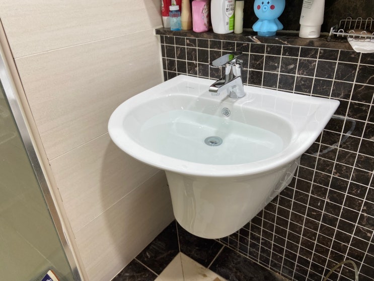 동탄 세면대 교체 - 나루마을 신도 브래뉴 반다리 세면대 도비도스 dl311 시공 후기 : 네이버 블로그