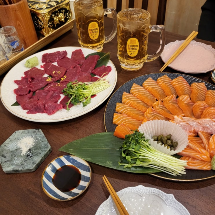 부산 시그니엘 맛집 생연어사시미와 한우육사시미가 맛있는 해운대 청연 네이버 블로그