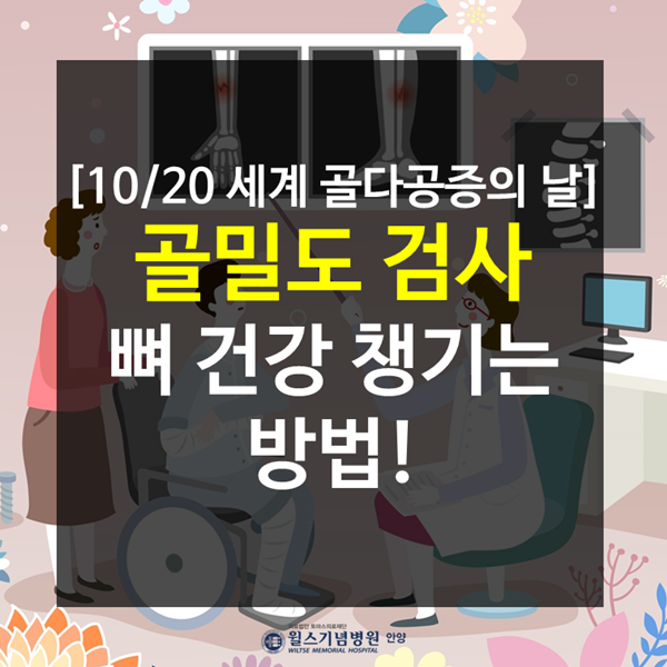10월 20일은 세계 골다공증의 날 골밀도 검사로 뼈 건강 챙기세요│안양윌스기념병원 네이버 블로그