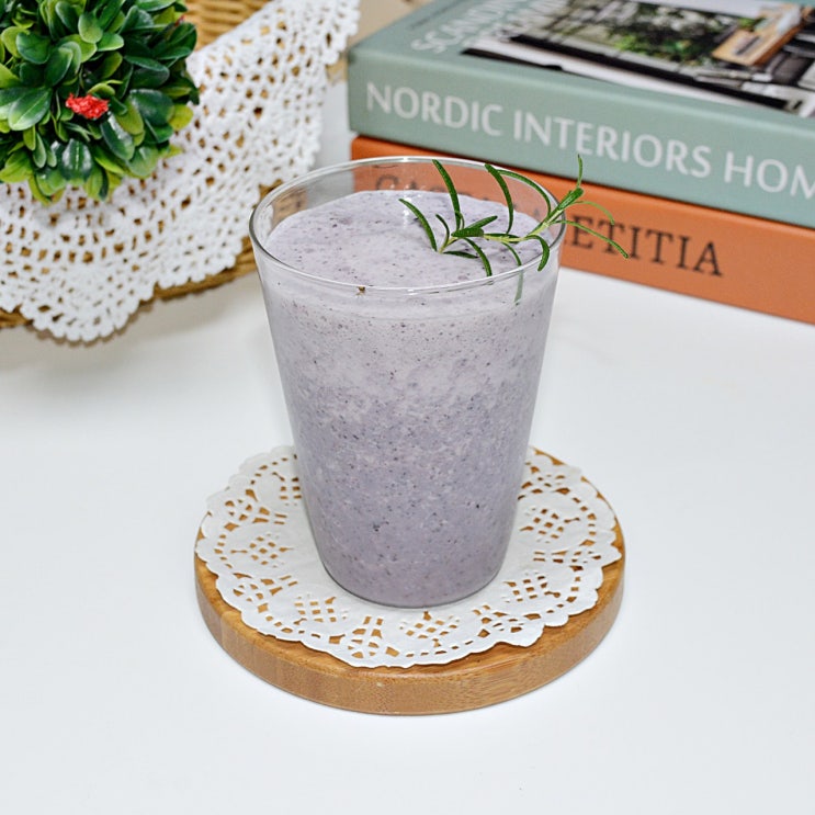 냉동블루베리 요리 바나나 블루베리스무디 만드는법 블루베리요거트스무디 : 네이버 블로그