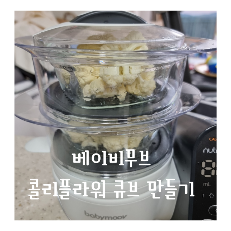 초기이유식 베이비무브로 콜리플라워큐브 만들기 토핑이유식 네이버 블로그