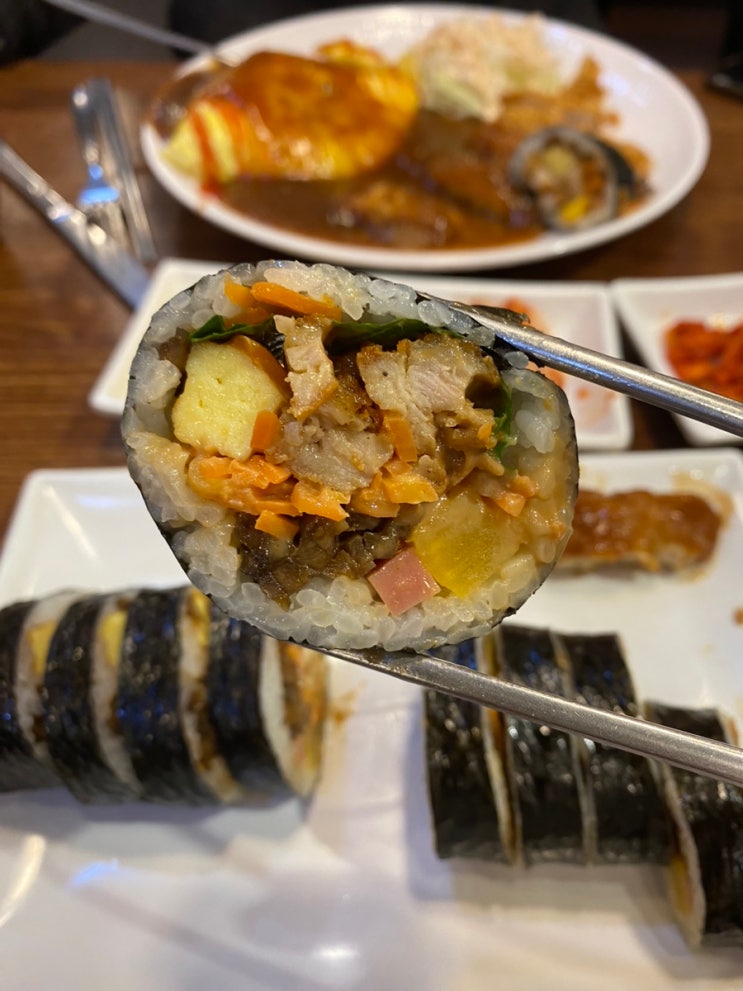 인하대 맛집 터질것 같은 돈까스김밥으로 웨이팅까지 있는 분식집 ‘김밥 브라더스 네이버 블로그