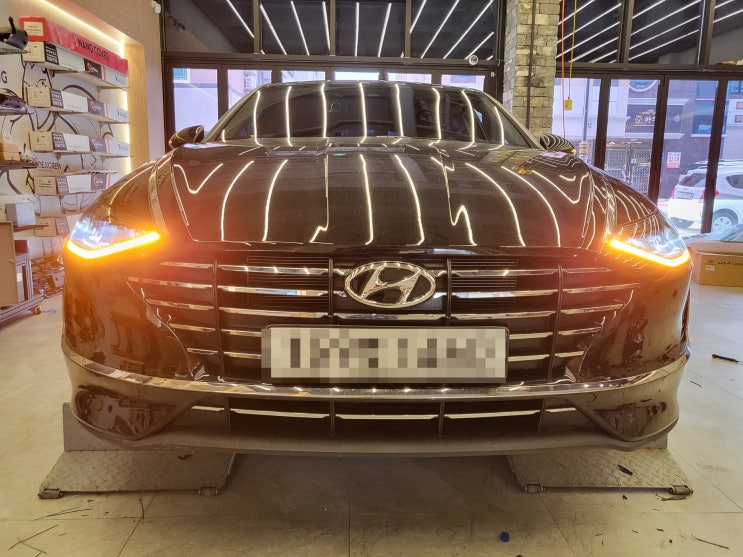 쏘나타 DN8 MFR LED 헤드램프 장착하기!! 할로겐 헤드램프에서 MFR LED 헤드램프로 ... LED 방향지시등 ...