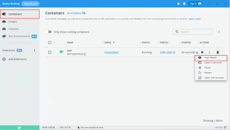 [Docker] Desktop을 이용한 Mysql 설치(Workbench 사용) : 네이버 블로그