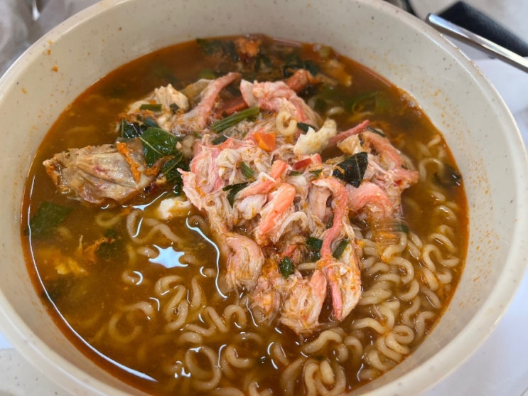 속초 맛집 속초 아마이홍게 토요일은밥이좋아 홍게라면 오징어순대 게살전 네이버 블로그