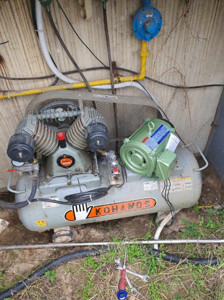 논산콤프레샤 / 코핸즈 산업용 3마력 에어콤프레샤 삼상 모터교체(KC-752SN) : 네이버 블로그