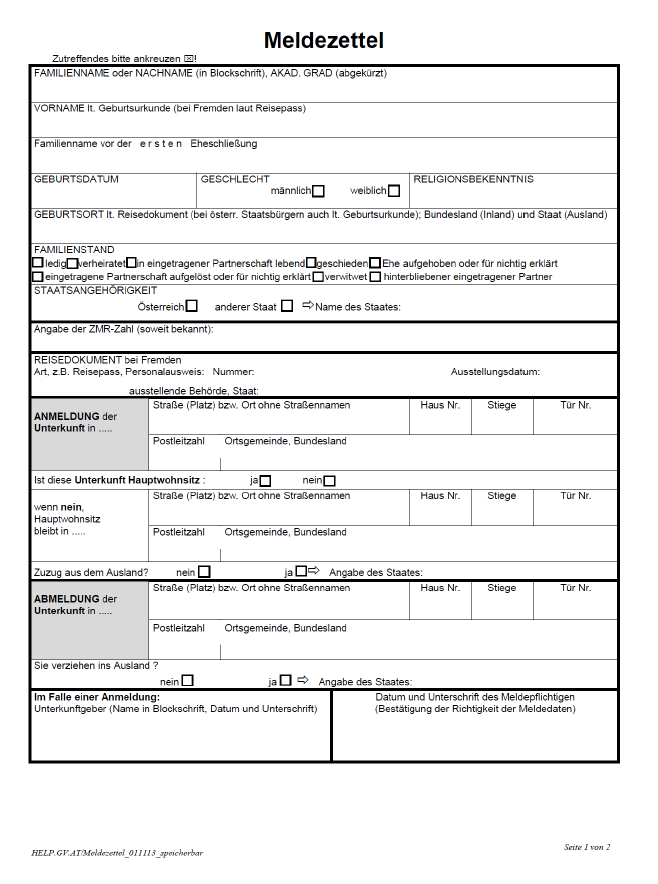 [비엔나 교환학생] 기숙사 입주 후 거주등록(Meldezettel) 하는 법 : 네이버 블로그
