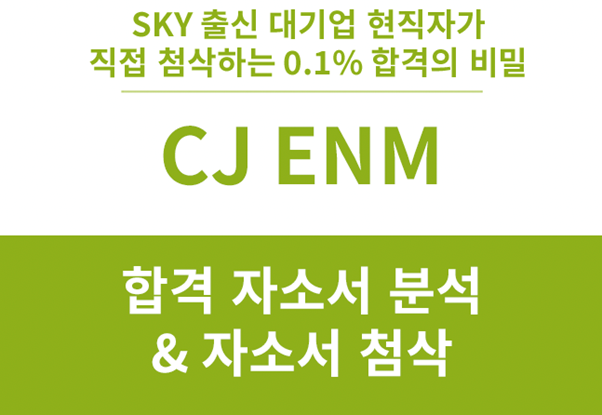 씨제이이앤엠 CJ ENM 채용, 커머스부문 IT개발 신입 합격 자소서 작성 비밀 : 네이버 블로그