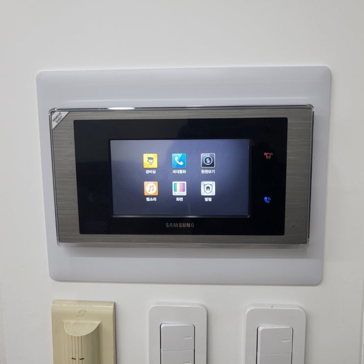 부산 가야반도보라빌 인터폰 삼성 sht-3527 비디오폰 설치 : 네이버 블로그