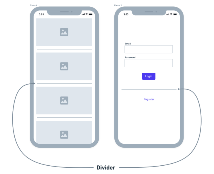 [ 코드없이 개발하기 Flutter Flow ] 31#.레이아웃 위젯(Divider 디바이더 위젯) : 네이버 블로그