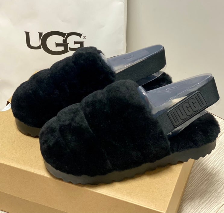 어그 슬리퍼 Ugg 슈퍼 플러프 밴딩 샌들 블랙 코디샷 네이버 블로그