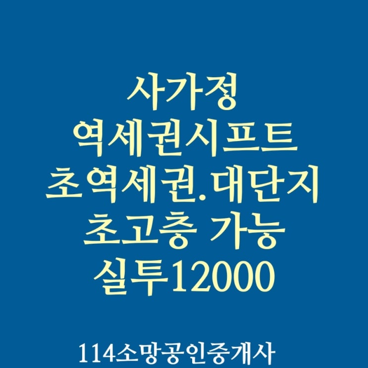 면목동 사가정 역세권시프트 도시형재개발모아타운 가로정비 탁월한 사업성 뛰어난 입지면목동 랜드마크 가능급급매물 실투자금