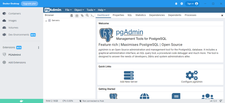 [Docker] PGAdmin4 사용하기 (postgreSQL) : 네이버 블로그