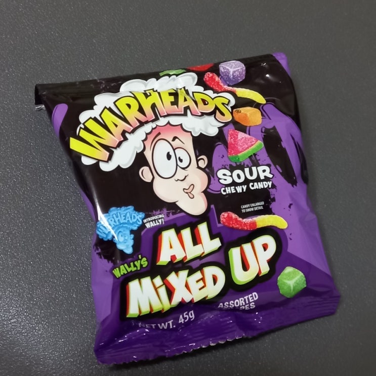 워헤즈 월리 올믹스업 젤리(Warheads Wally's All Mixed Up Sour Chewy Candy) : 네이버 블로그