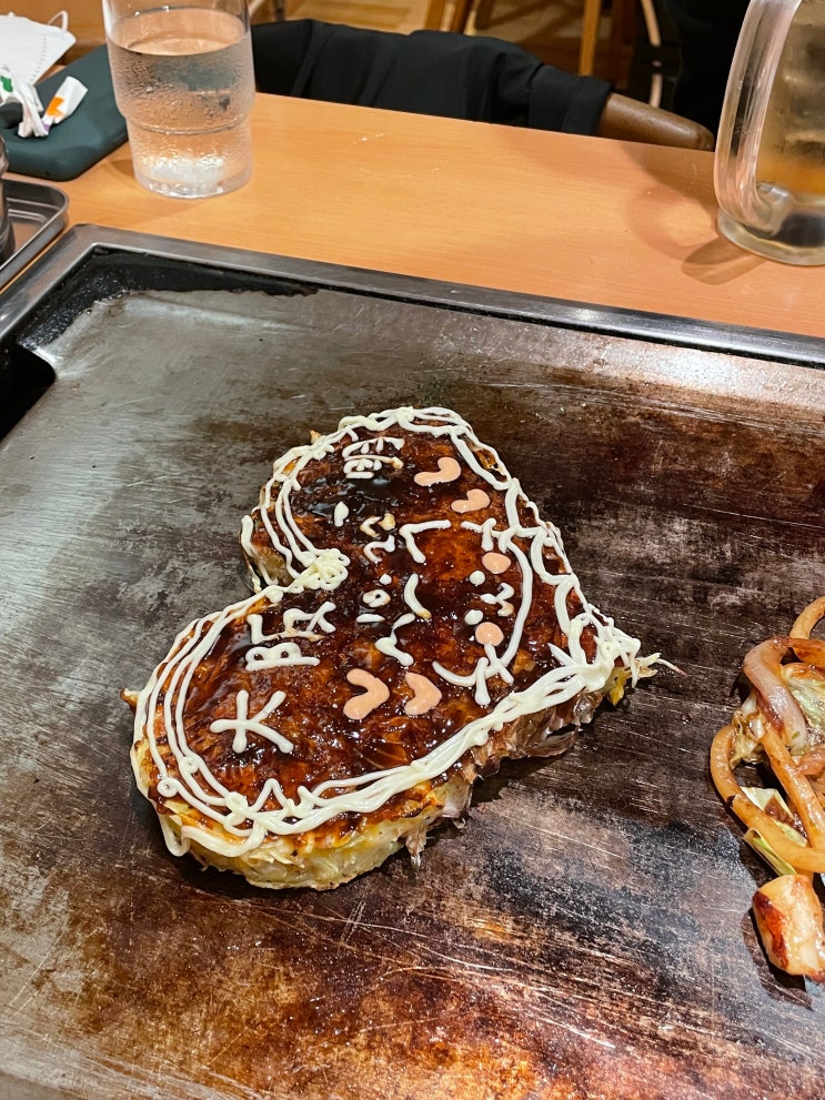일본 여행오사카 맛집 도톤보리 구글 평점 맛집 이치아키 오코노미야키야끼우동 세트 한국어 메뉴판 있음 2차는