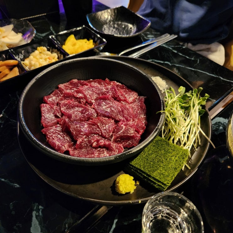 서울 뭉티기 왕십리 한양대육회집 후기 네이버 블로그