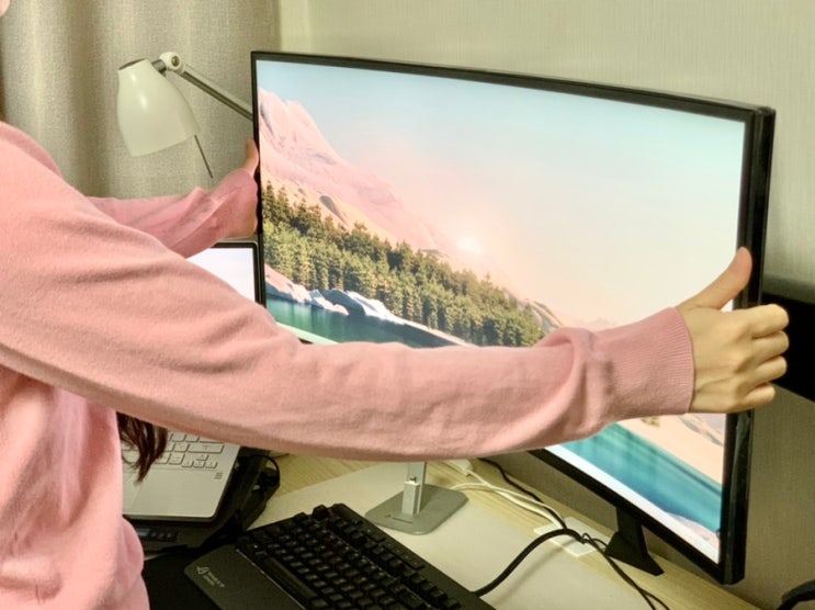 34인치 모니터암 끄덕없던 알파플랜 NB45 : 네이버 블로그