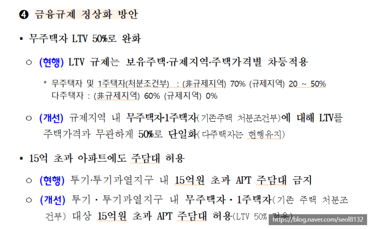 부동산 부동산 15억 초과 아파트 주택담보대출 규제완화 Ft 생애최초 주택자금대출 및 부동산 시장전망 네이버 블로그