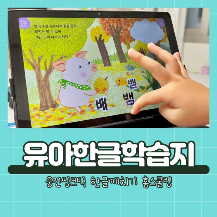 유아한글학습지 웅진씽크빅 한글깨치기 6세 홈스쿨링 네이버 블로그