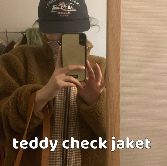 [ Liebling / teddy check jaket ] * 마감 * 테디체크자켓 (2컬러) : 네이버 블로그