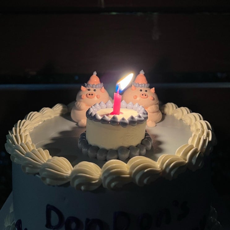 신림 레터링케이크 카페 쥰케이크 한 달 동안 2번 재구매한 후기 네이버 블로그