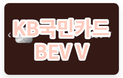 KB국민카드 BEV5 베브5 4대보험료 마일리지 적립 개인사업자 추천 신용카드 : 네이버 블로그