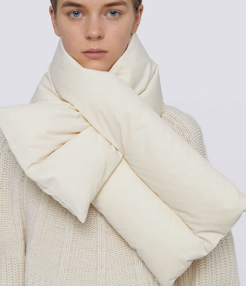 Jil Sander 질샌더 패딩 머플러 229달러 직구 With 센스 15할인코드 다운 파카 펄 초커 고지 프레임백