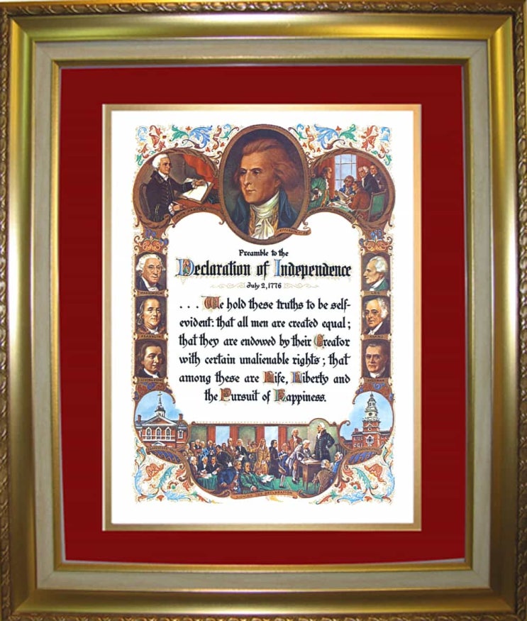 독립선언문 서문(Preamble to the Declaration of Independence)/영문캘리그라피/손글씨/레터링 ...