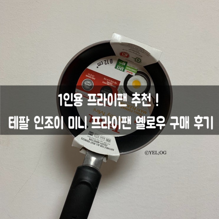 진짜 작음 주의 테팔 인조이 미니 프라이팬 옐로우 구매 후기 네이버 블로그