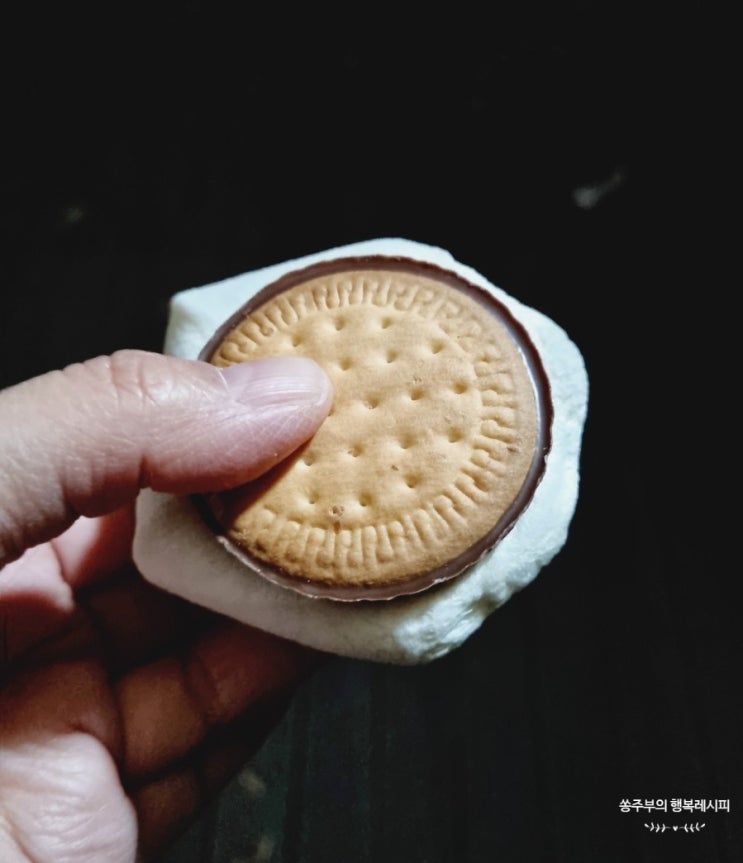 마시멜로우 굽기 아이들 먹기좋은 캠핑 간식 스모어쿠키 뜻 네이버 블로그