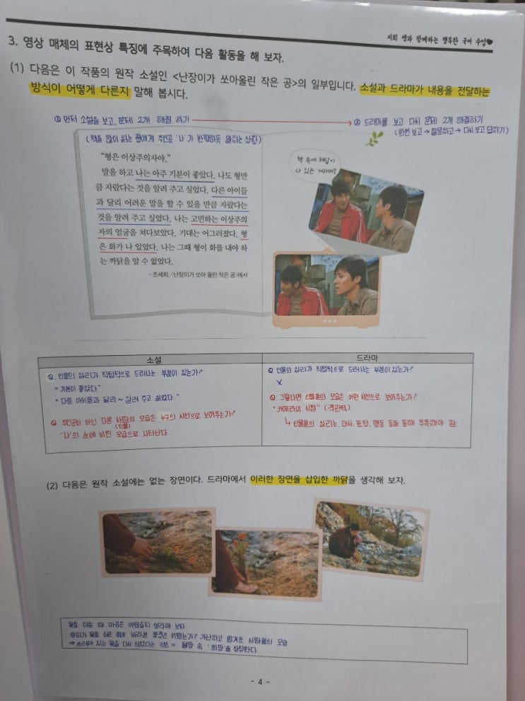 24 대안교육기관 스물세 번째 출근 문학으로 슬픔과 한 이해하기난쟁이가 쏘아올린 작은 공그리고 수행평가 안내