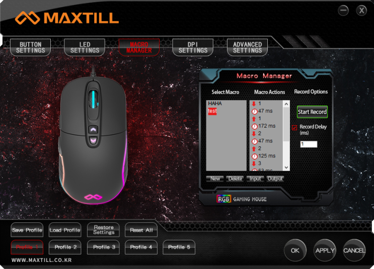 Maxtill G10 Pro 매크로 설정 : 네이버 블로그