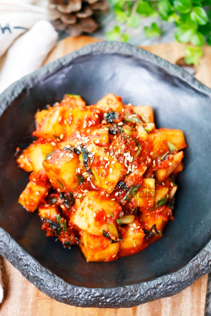 깍두기담그는법 깍두기 담그기 레시피 양념 맛있는 무김치 깍두기만들기 : 네이버 블로그