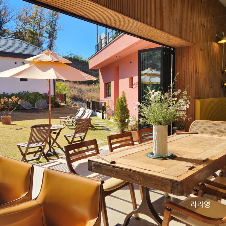 파주 심학산 카페 예쁜정원이 있는 카페 마당 : 네이버 블로그