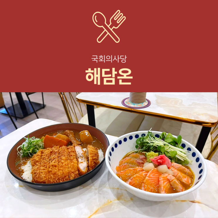 국회의사당역 점심 해담온 등심커리돈까스 연어덮밥 맛집 네이버 블로그