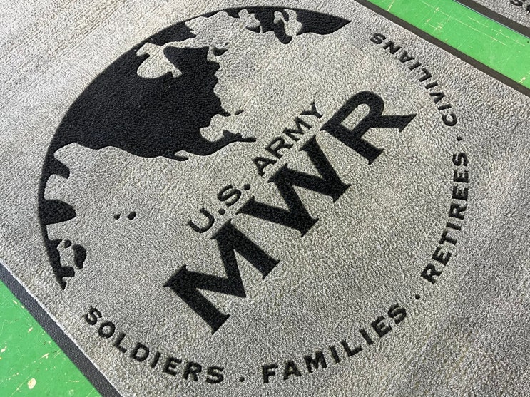 [로고매트] U.S. ARMY MWR 미군부대 현관 출입구 로고카페트 제작 by 매트맥스 : 네이버 블로그