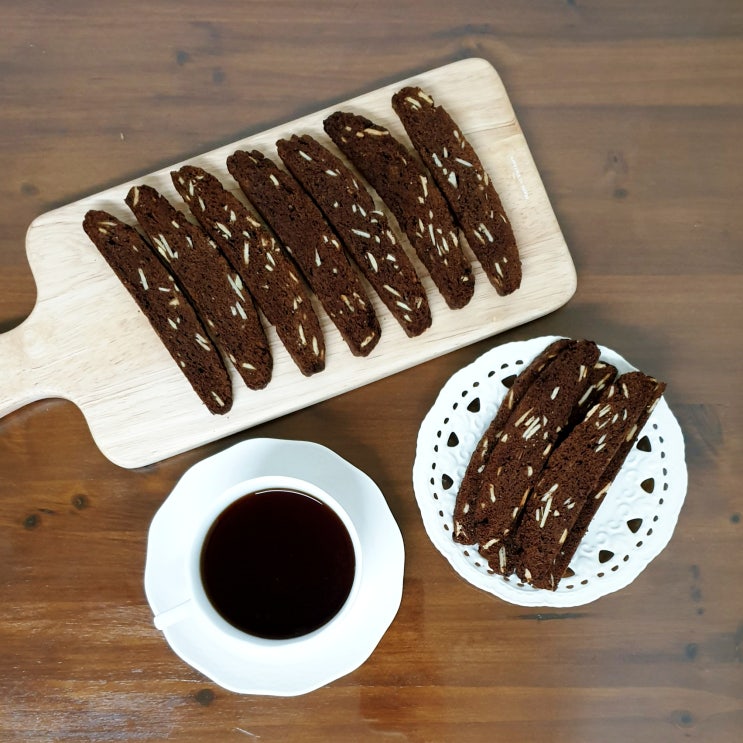 빼빼로데이 통밀 아몬드 초코 비스코티 수제 쿠키 만들기간식에어프라이어 베이킹 네이버 블로그